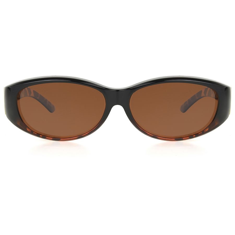 Foster Grant Solar Shield Fits Over Plastic Sunglasses Size M Tortoise