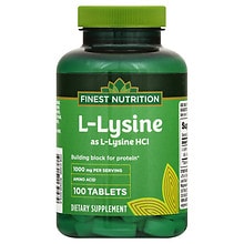 Finest Nutrition L-Lysine 1000 mg Dietary Supplement Tablets | Walgreens