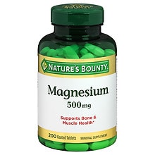 Nature's Bounty Magnesium 500mg Value Size, Tablets | Walgreens