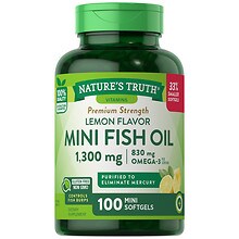 Nature's Truth Mini Fish Oil 1300mg Lemon | Walgreens