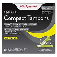 Walgreens Compact Tampons Regular Absorbency | Walgreens