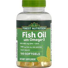 Finest Nutrition Fish Oil 1200 mg Softgels | Walgreens