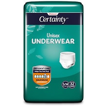 Walgreens Certainty Unisex Underwear, Maximum Absorbency Small/Medium ...