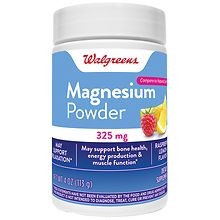 Walgreens Magnesium Powder 325mg Raspberry Lemon | Walgreens