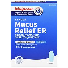 Walgreens Mucus Relief Max Str 1200mg Tablet | Walgreens