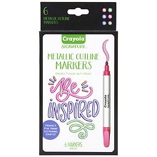 Crayola Metallic Outline Markers, Paint Markers Assorted Colors | Walgreens
