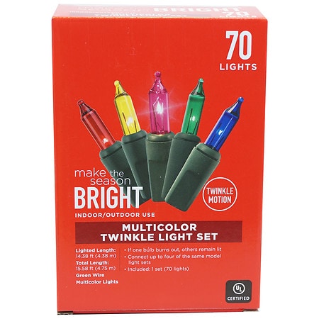 UPC 049022712232 - Sienna Multi Twinkle Light Set 70 count - 1.0 ea ...