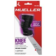 Mueller Hybrid Wraparound Knee Support, One Size Fits Most | Walgreens