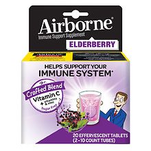 Airborne Effervescent Tablets Elderberry | Walgreens