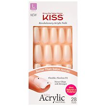 Kiss Salon Acrylic Natural Nails, Strong Enough | Walgreens