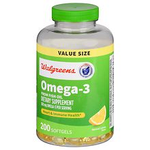 Walgreens Omega-3 Softgels 500 mg Lemon | Walgreens