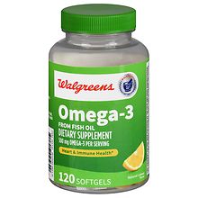 Walgreens Omega-3 Softgels 500 mg Lemon | Walgreens