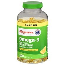 Walgreens Omega-3 Softgels 1000 mg Lemon | Walgreens