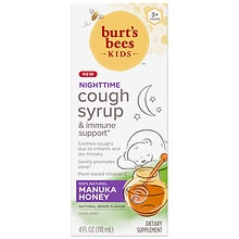 Burt's Bees Kids Nighttime Cough Syrup and Immune Support, Dietary ...